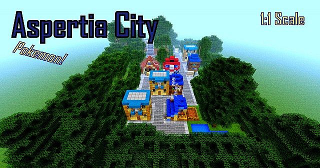 Aspertia City from Pokemon at a 1:1 scale Minecraft Map