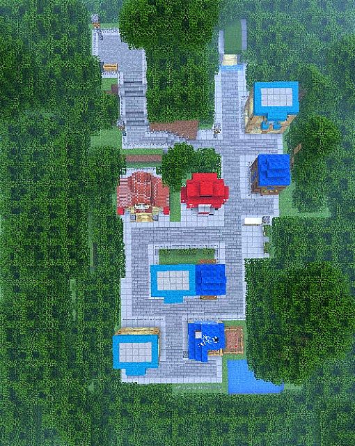 Aspertia City from Pokemon at a 1:1 scale Minecraft Map