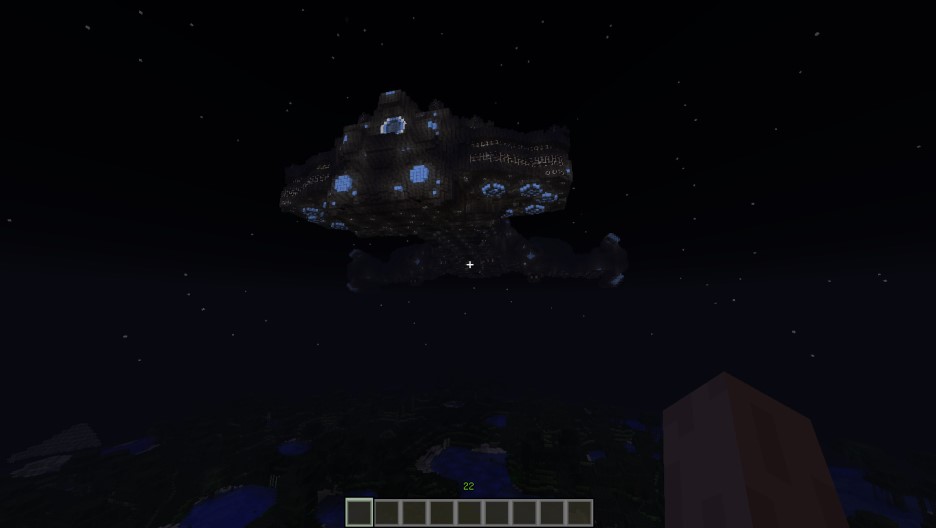 Hyperion(BattleCruiser) with Firing Cannons Minecraft Map
