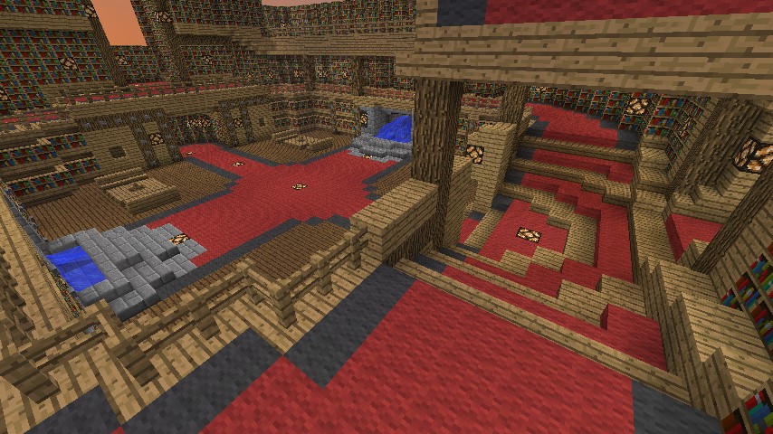 huge library Minecraft Map