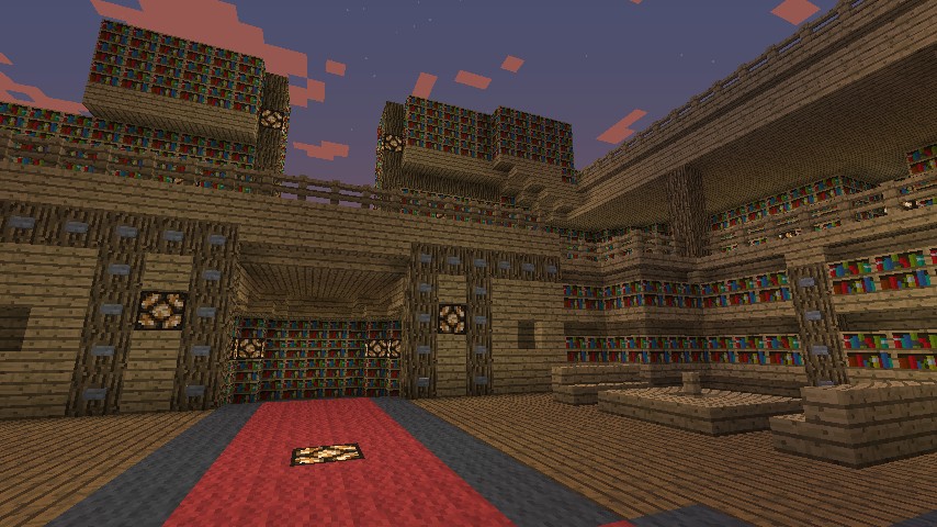 huge library Minecraft Map