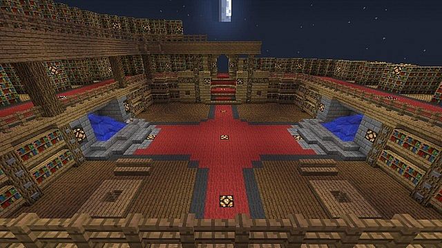 huge library Minecraft Map