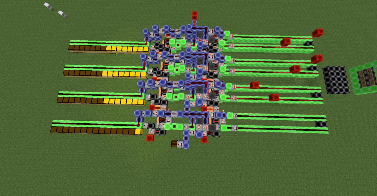Hexadecimal Signal Strength Adder, 4 bits and stackable! [MC 1.5 ...