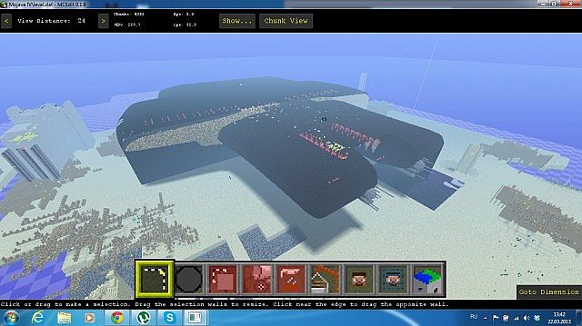 Central-Galactic Empire 'Retaliation' class mothership Minecraft Map