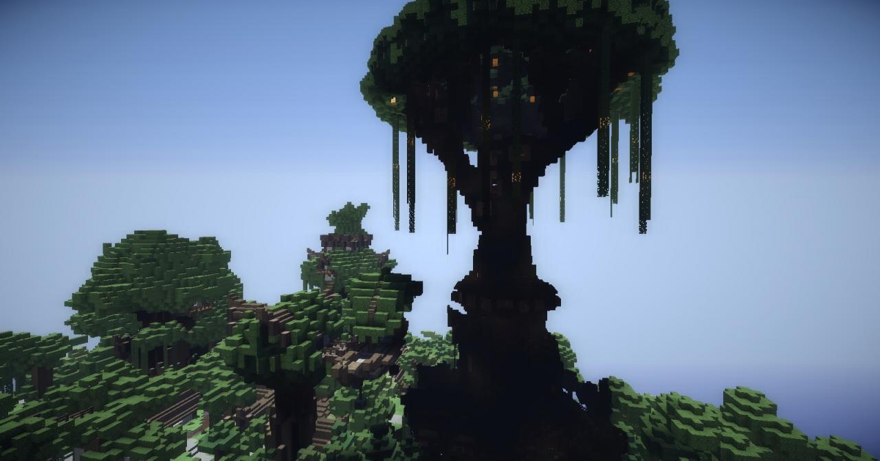 Elven Tree City (Legit Survival Build) Minecraft Map