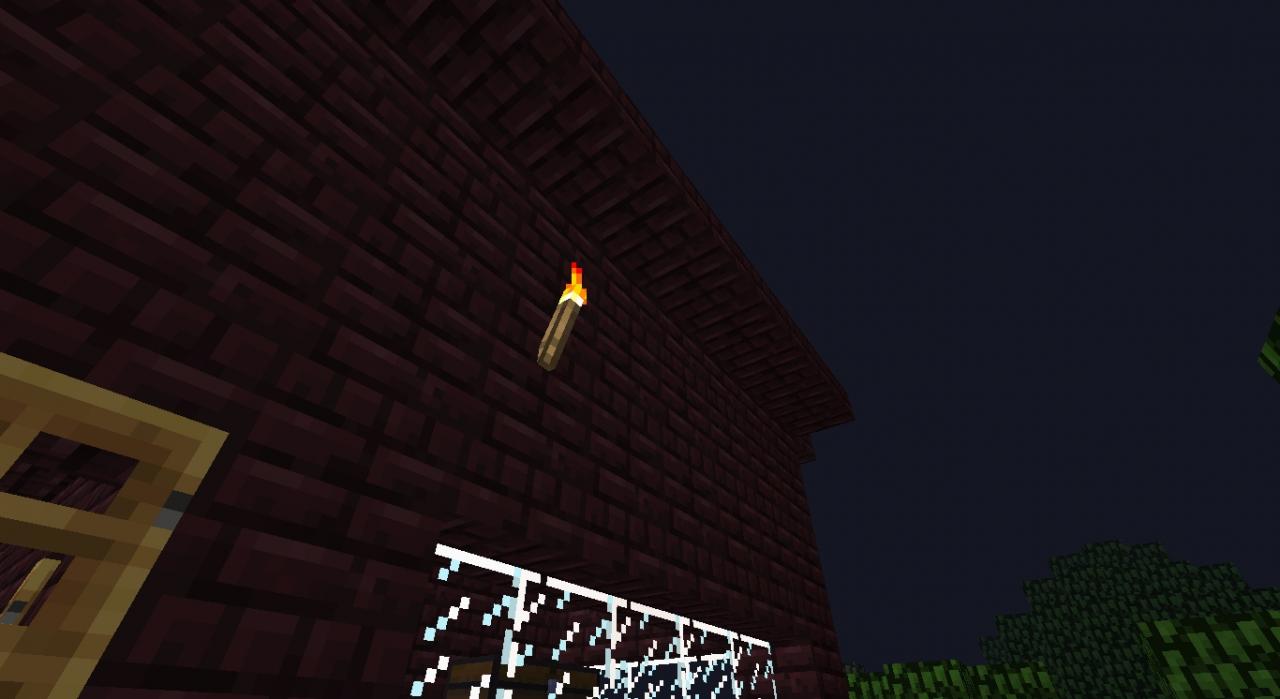 Survival Nether Block House WITH LIGHTS THAT TERN ON AND OFF Minecraft Map