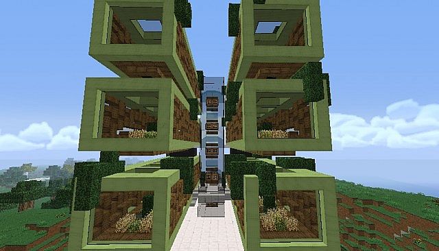 The Lineage |Green Architecture| Vertical Farm| Minecraft Map