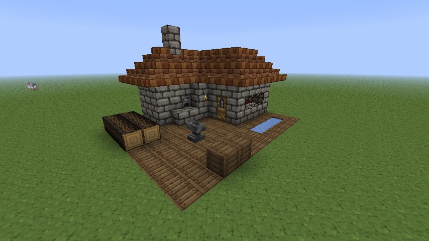 Small Medieval Blacksmith Shop Minecraft Map