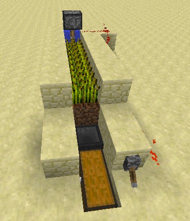 Automatic Wheat Harvester - Hopper Minecraft Map