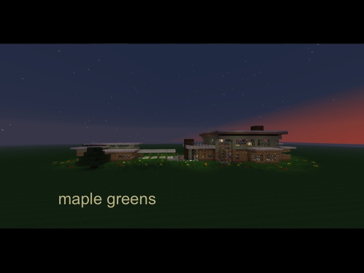 Maple Greens- A Modern House Minecraft Map