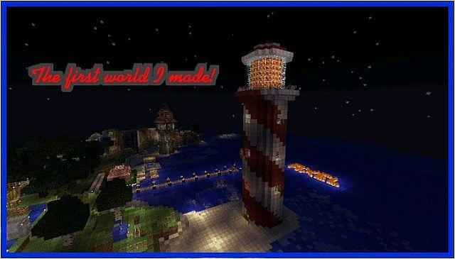 My first world - Castle (+portcullis), lighthouse, golf, rollercoaster ...