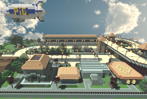 Pigrace arena (played by SkyDoesMinecraft) Minecraft Map