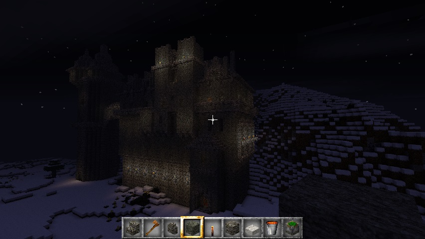 The Beginning of the build: Castle Frankenstein! Minecraft Map