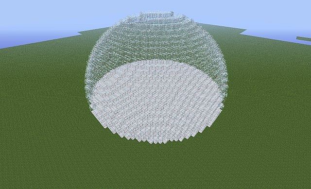 20x20x20 Glass Dome Minecraft Map