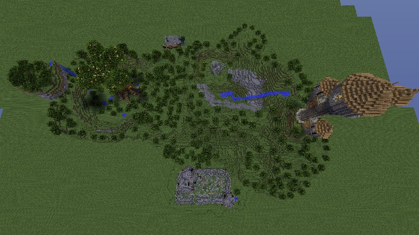 Magicpoint with Building a Flying Island and a Giant tree Minecraft Map