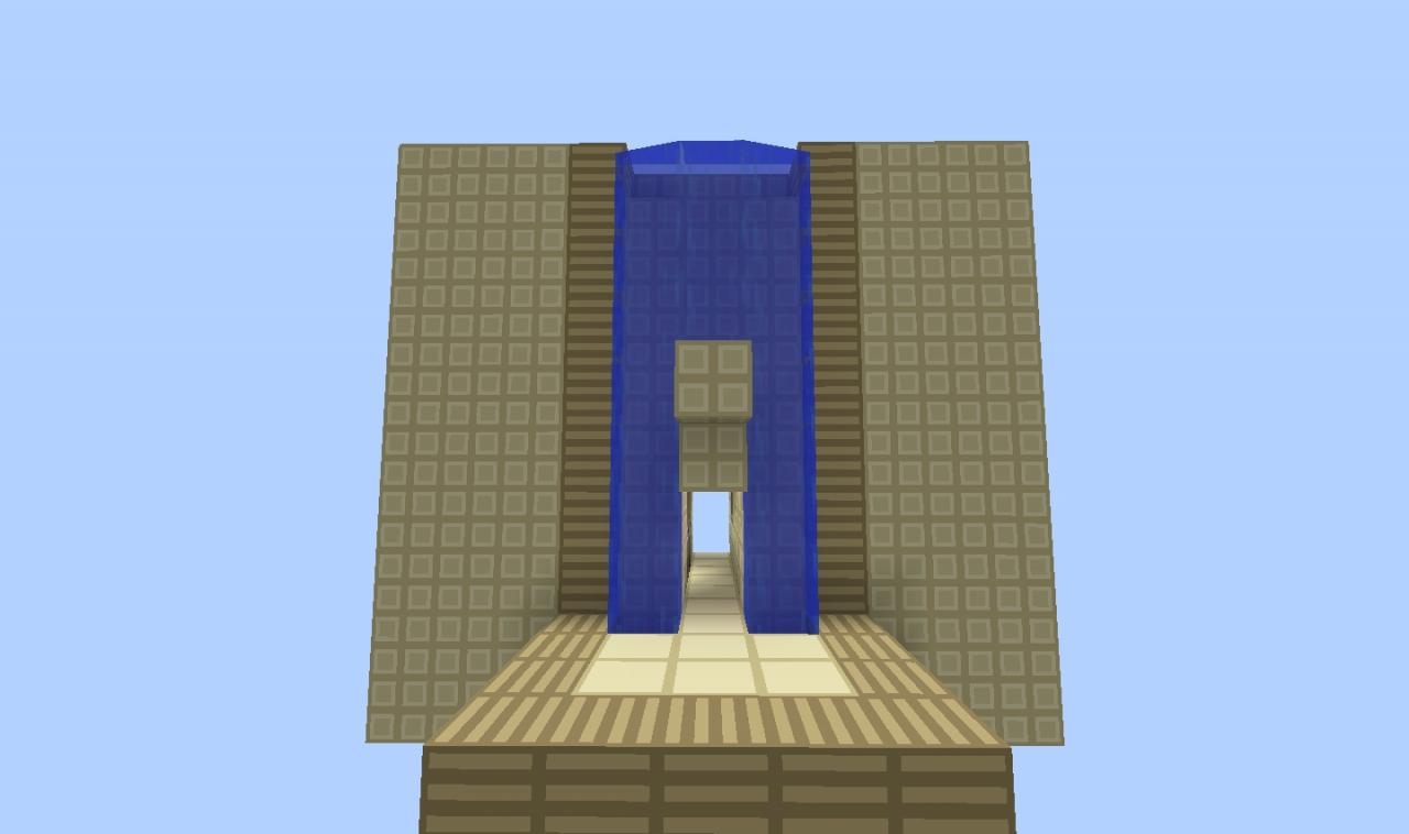 The real Waterfall Splitter entrance 7x7x5 Minecraft Map