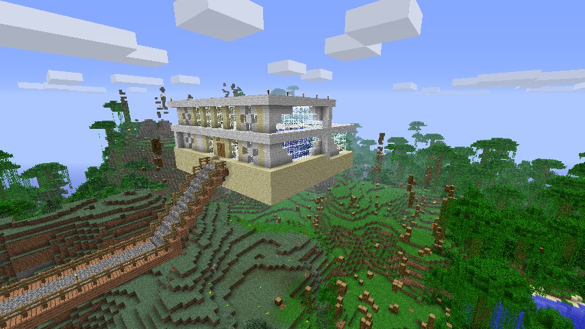 hi9580's modern server house Minecraft Map