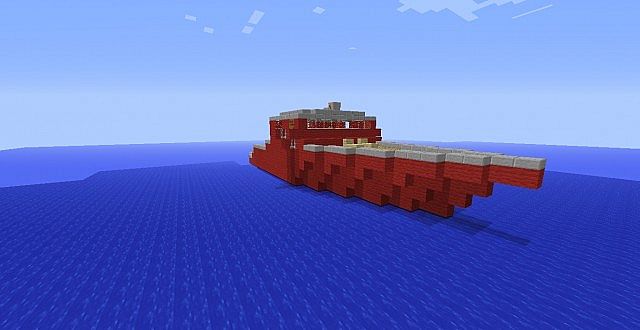 Red Yatch On The Sea Minecraft Map