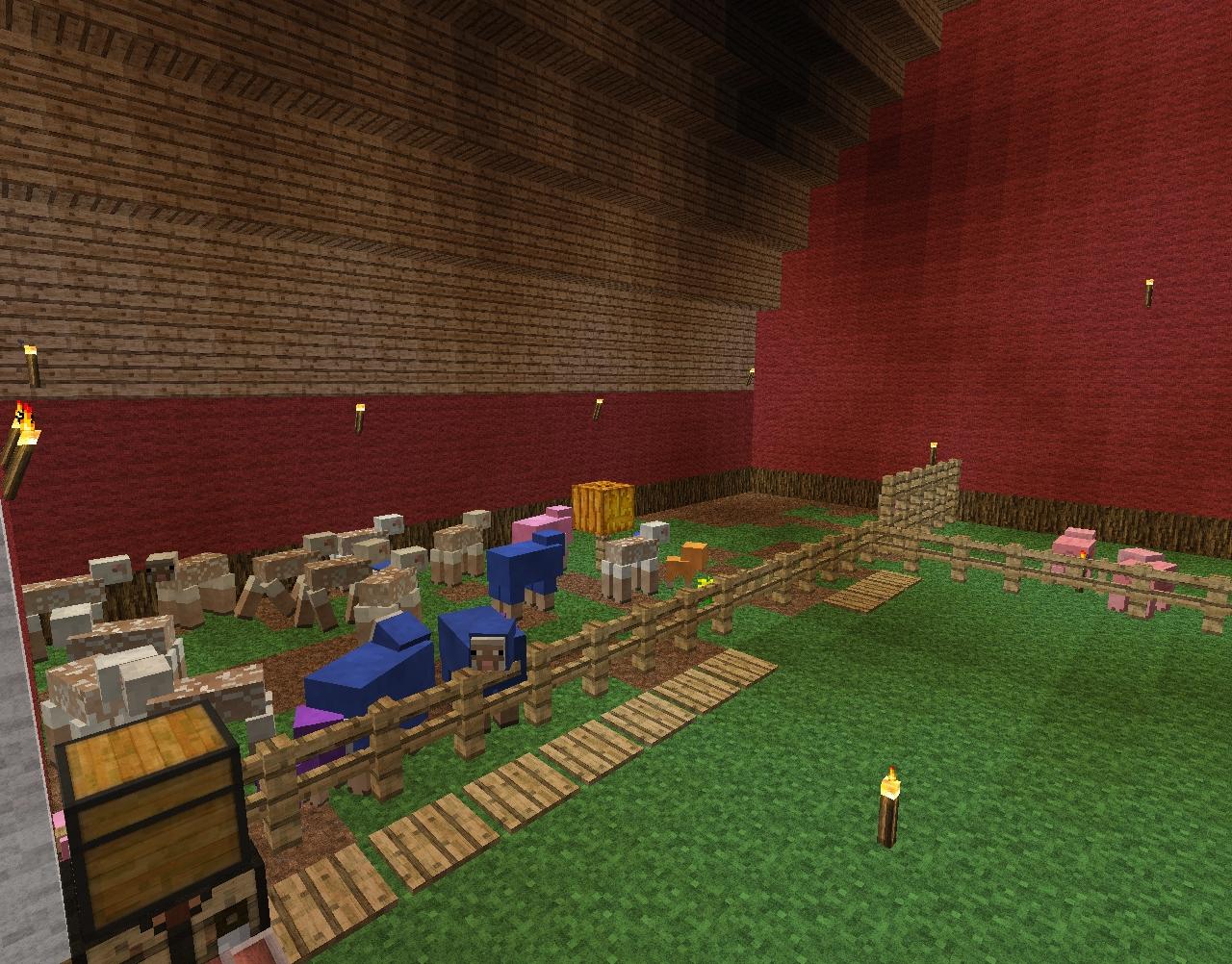 Red Communal Animal Farm Minecraft Map