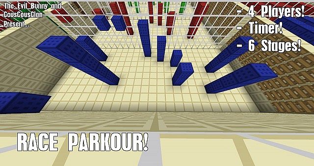 Parkour Race! [6 Stages - 4 Player] Minecraft Map