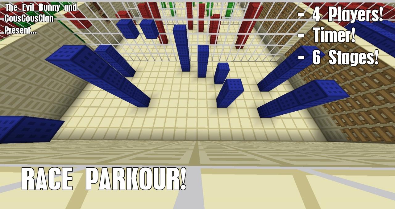 Parkour Race! [6 Stages - 4 Player] Minecraft Map