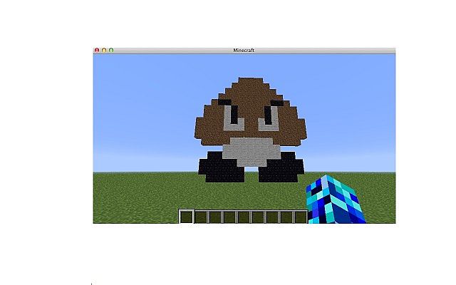 Goomba Pixel Art Minecraft Map