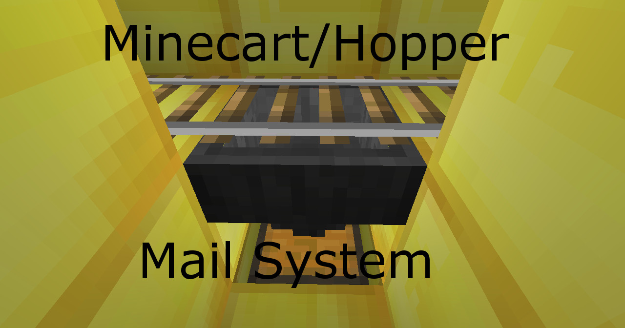 FIRST MINECART/HOPPER MAIL SYSTEM Minecraft Map