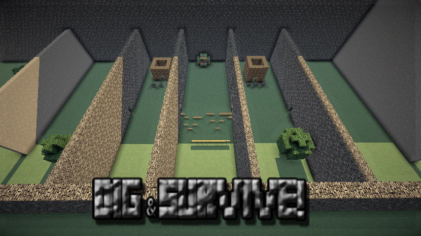 Dig & Survive v1 Multiplayer! Minecraft Map