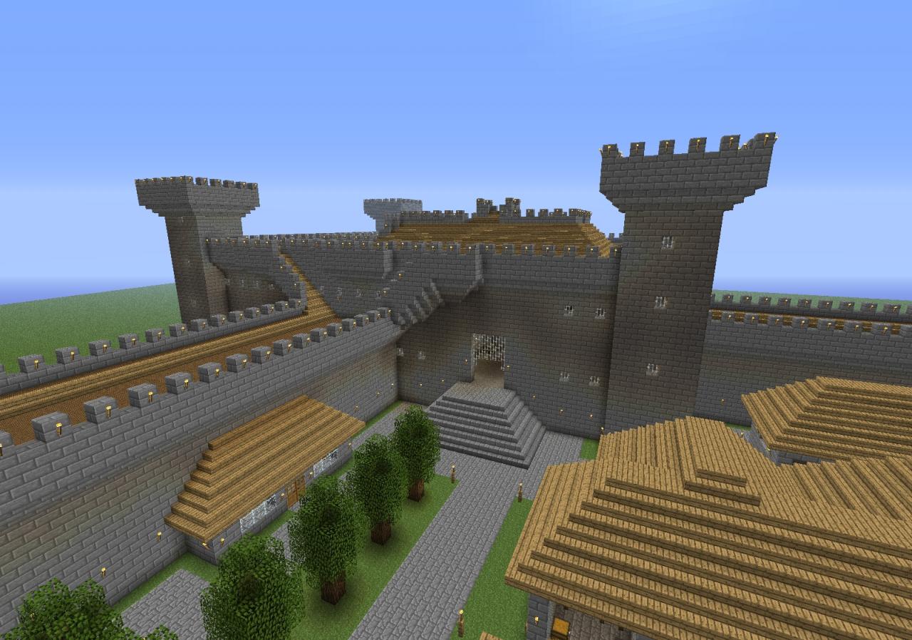 Castle and Small Village Minecraft Map