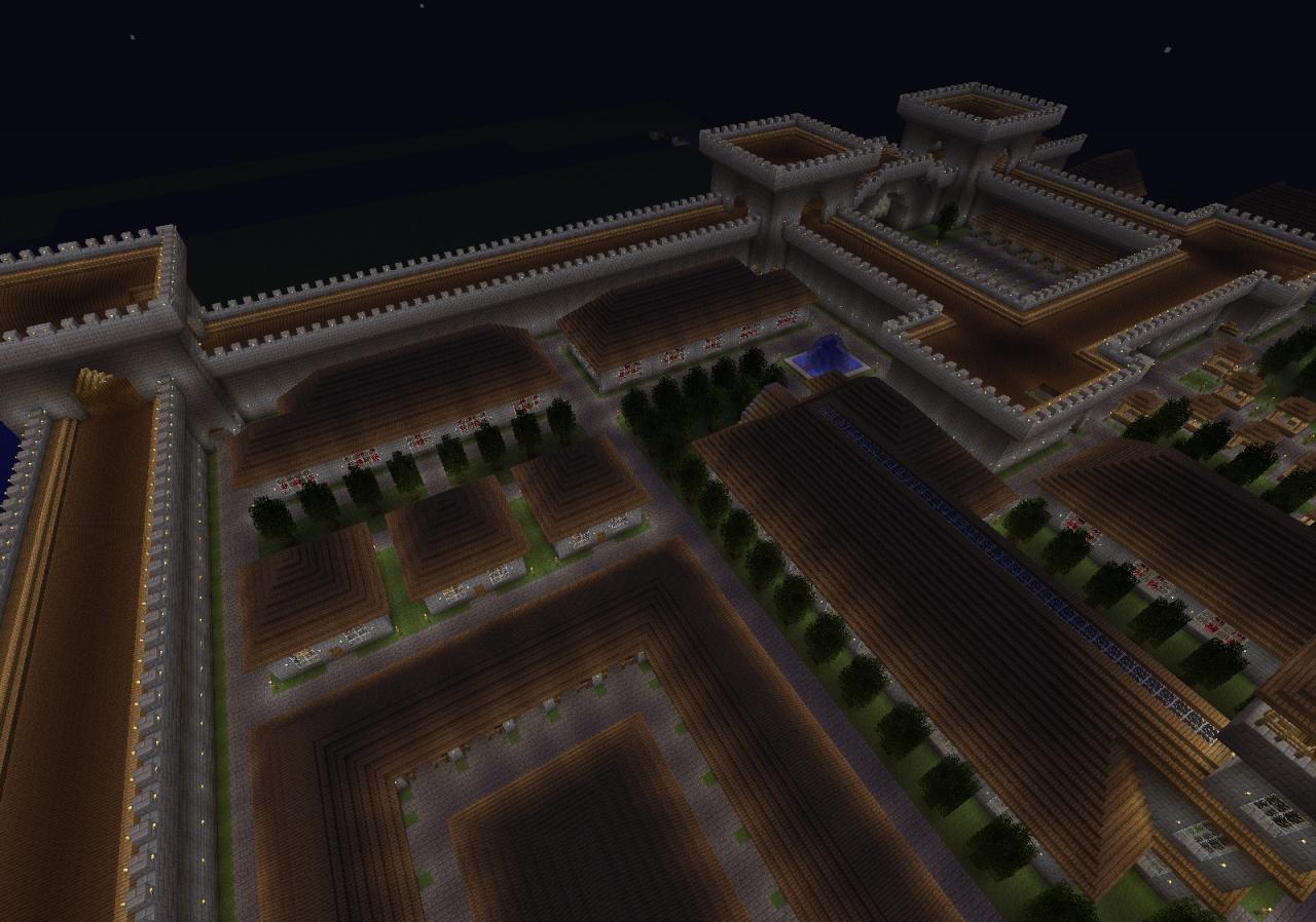 Castle and Small Village Minecraft Map