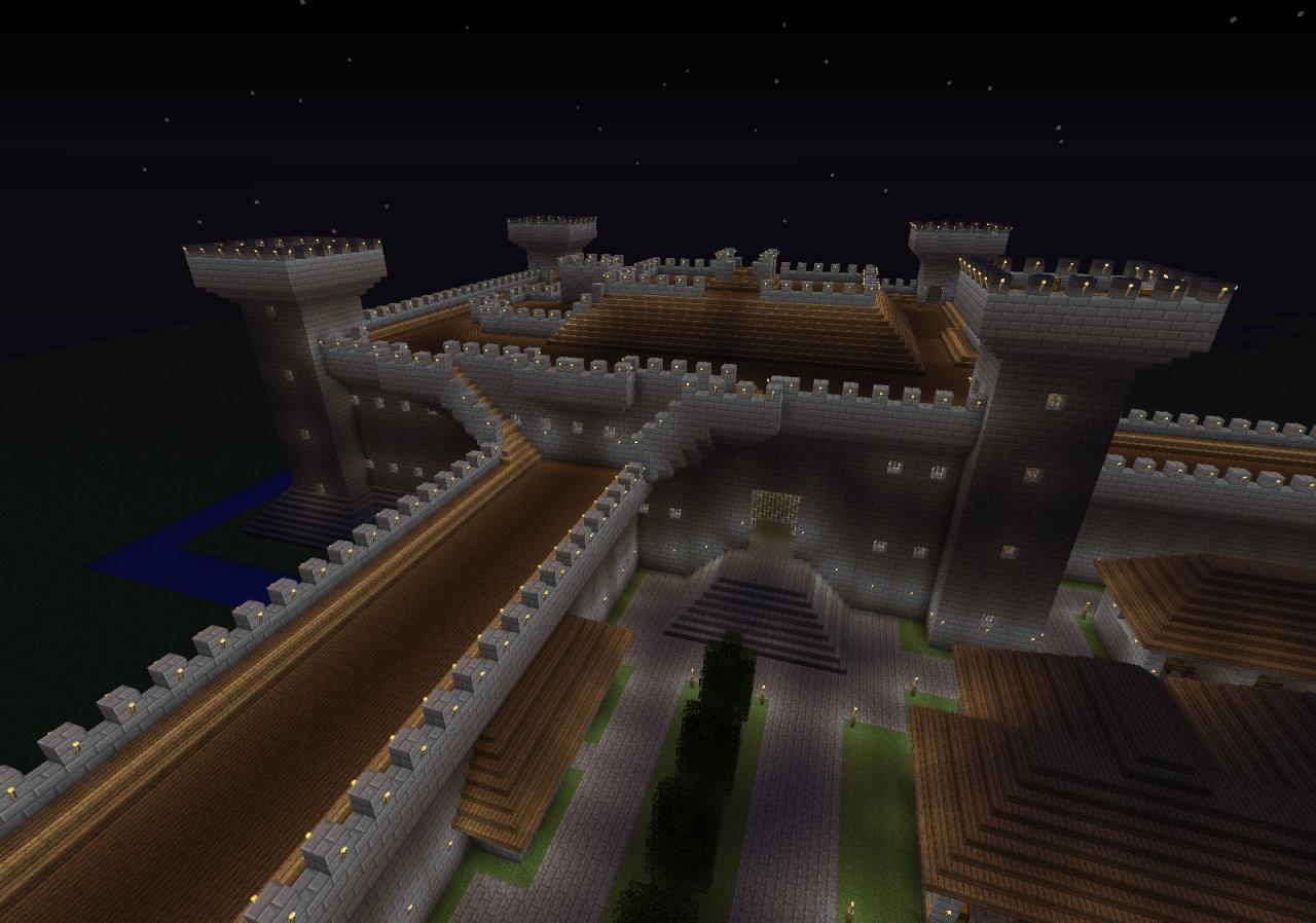Castle and Small Village Minecraft Map