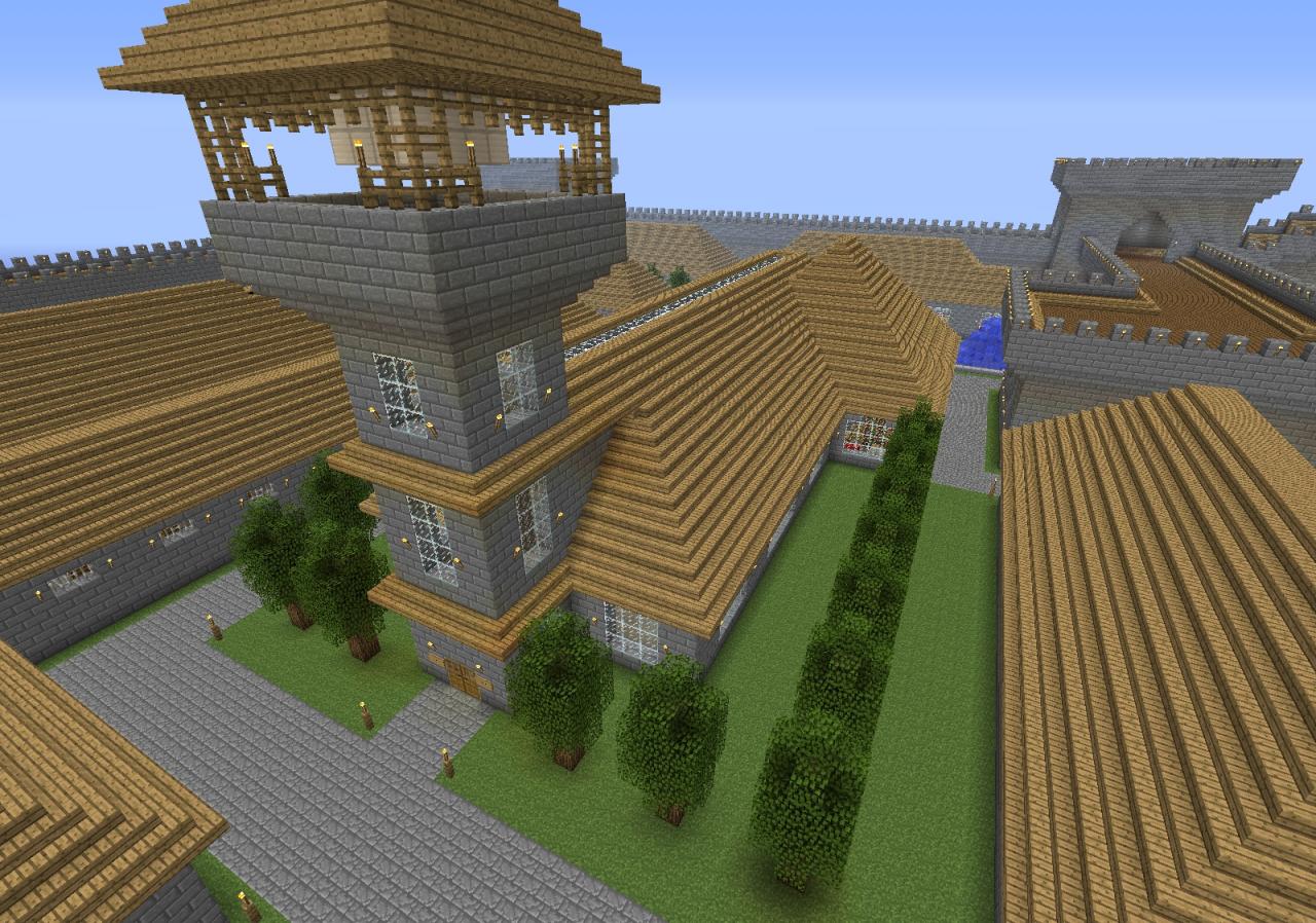 Castle and Small Village Minecraft Map