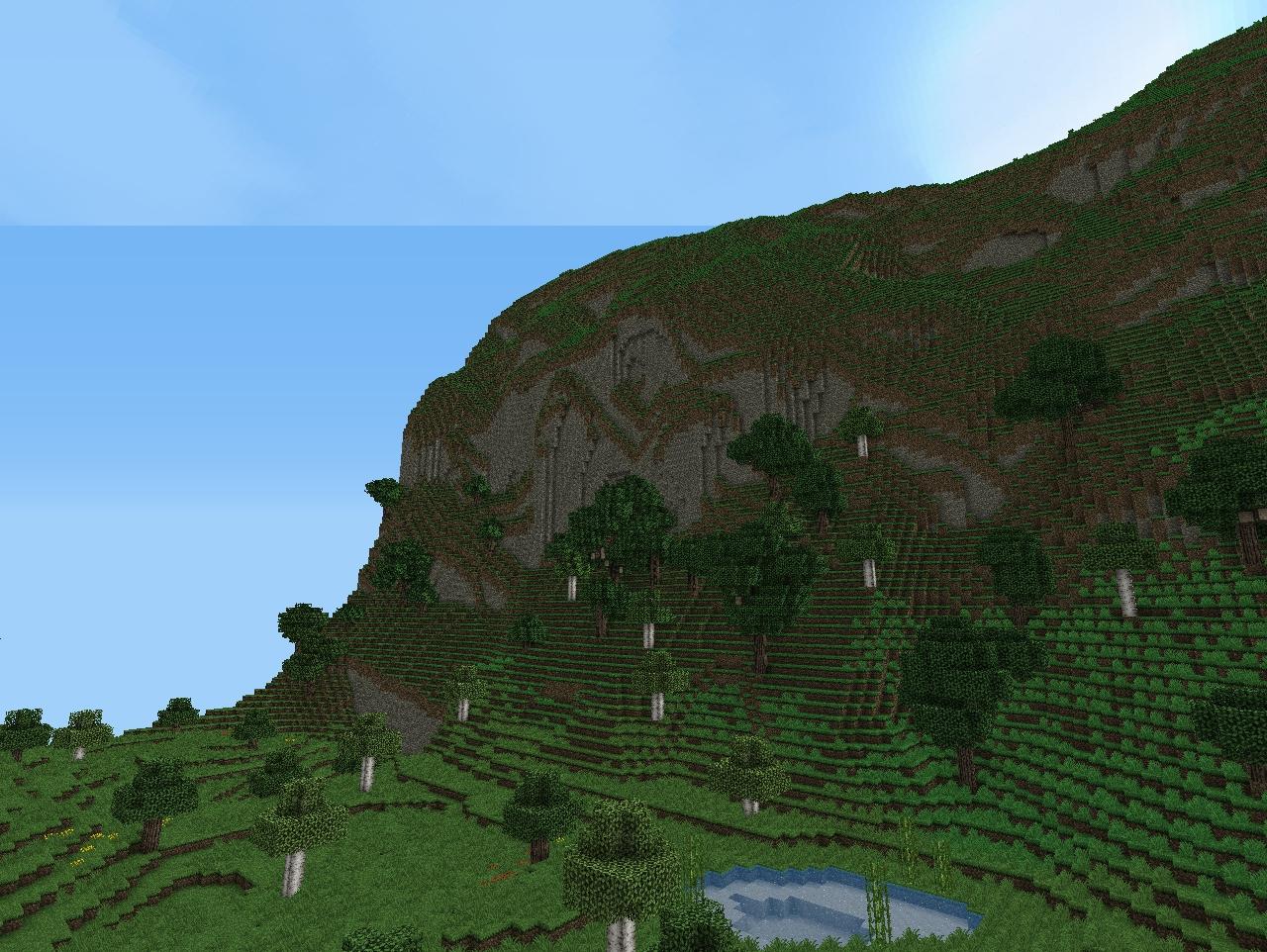 Hight moutain Survival - CUSTOM TERAIN - Solo and server Minecraft Map