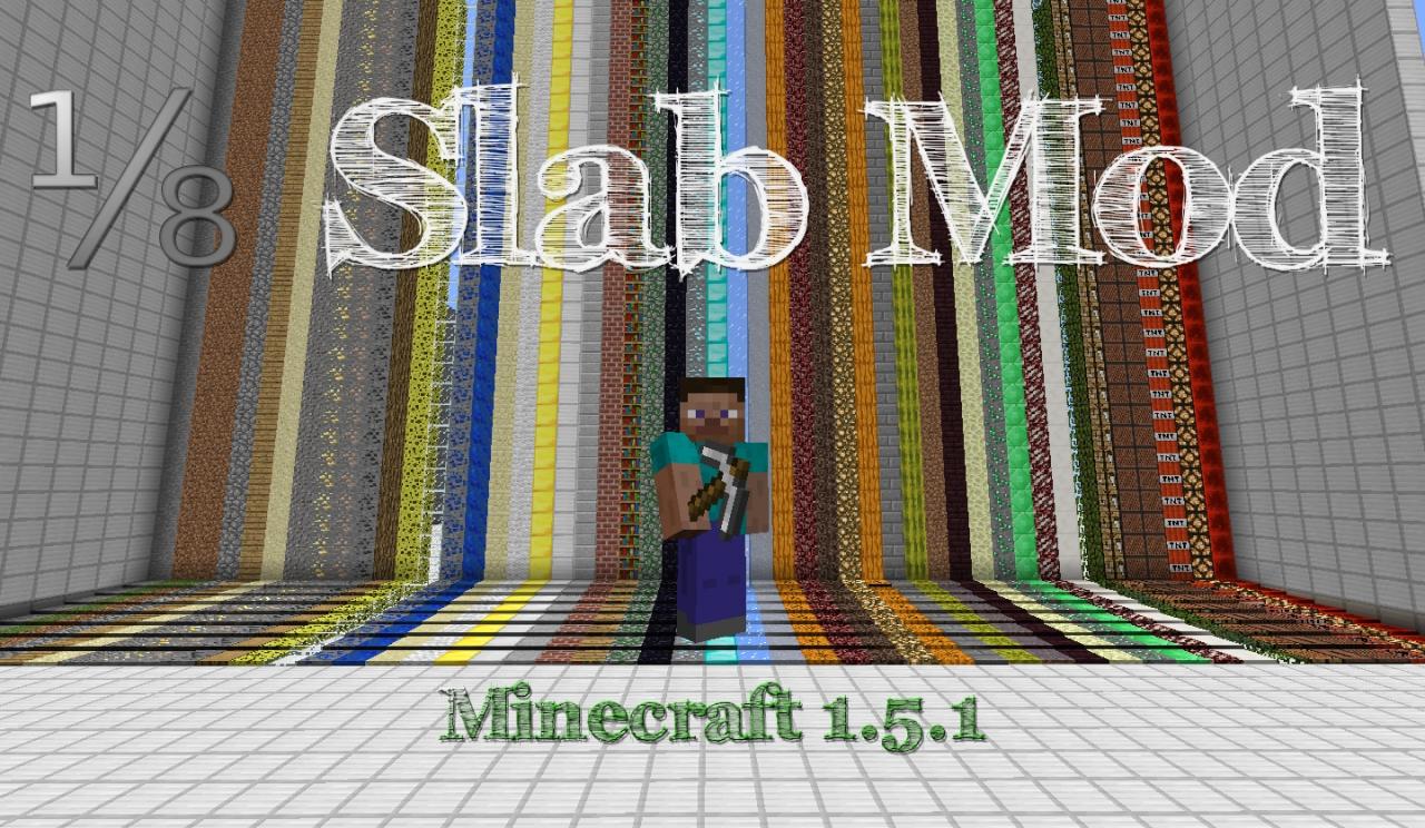 [1.5.1] ⅛ Slab Mod [ModLoader] Minecraft Mod