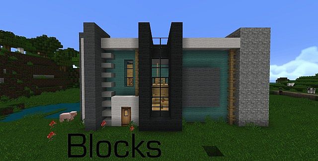 Blocks- A Modern House Minecraft Map