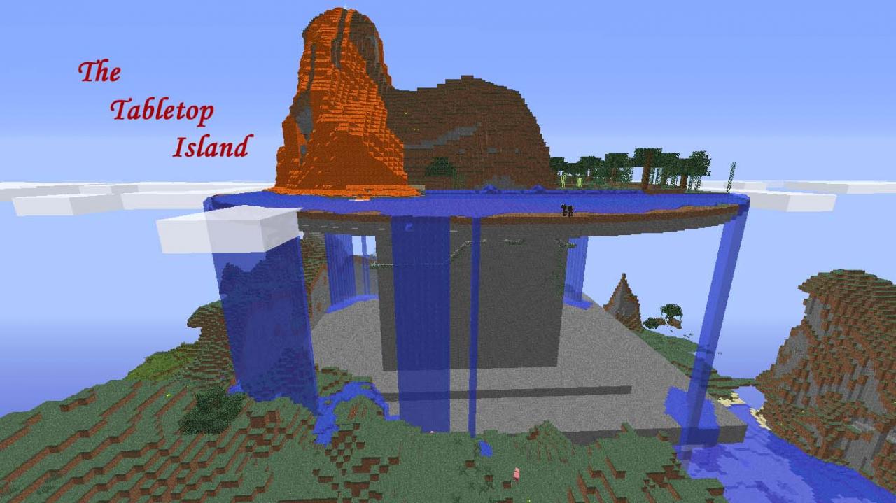 Tabletop island (now with a castle) Minecraft Map