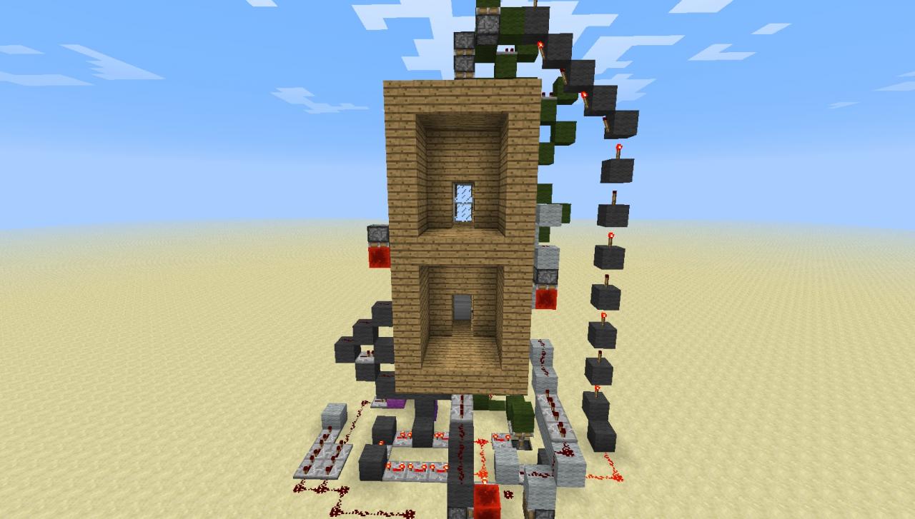 2 Floor Piston Elevator Minecraft Map