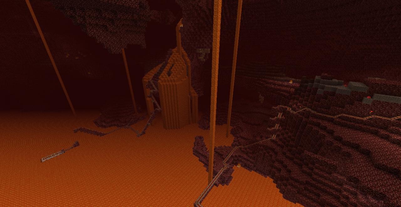 Nether roller coaster Minecraft Map
