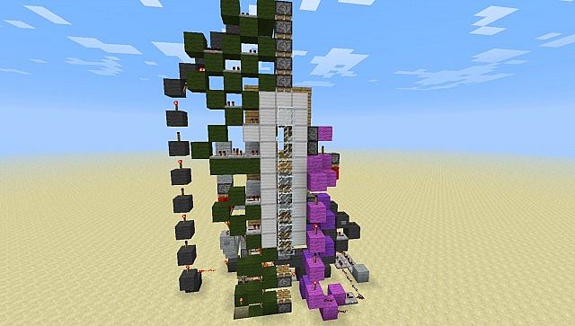 2 Floor Piston Elevator Minecraft Map