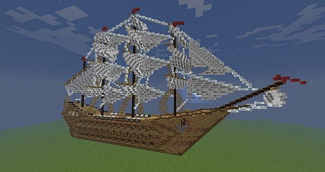 Minecraft Ship 1/2 Asian and European style Minecraft Map