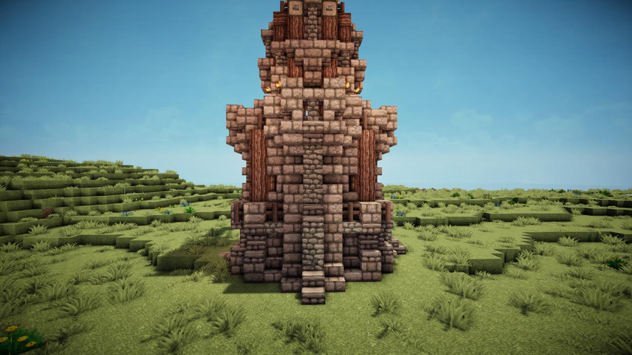 Minecraft: Advanced Medieval Tower Design Minecraft Map