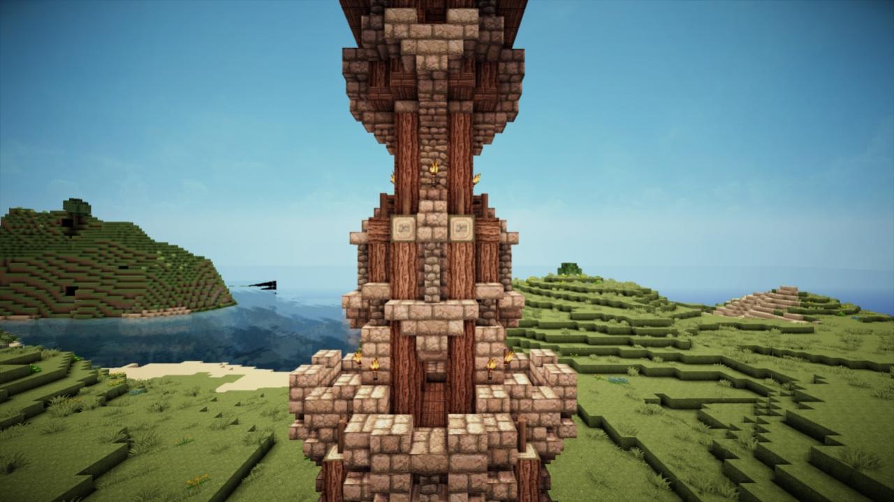 Minecraft: Advanced Medieval Tower Design Minecraft Map