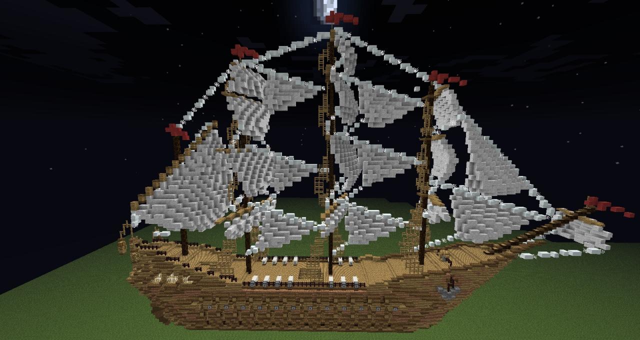 Minecraft Ship 1/2 Asian and European style Minecraft Map