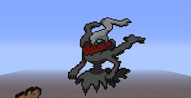 Darkrai Pixel Art Minecraft Map