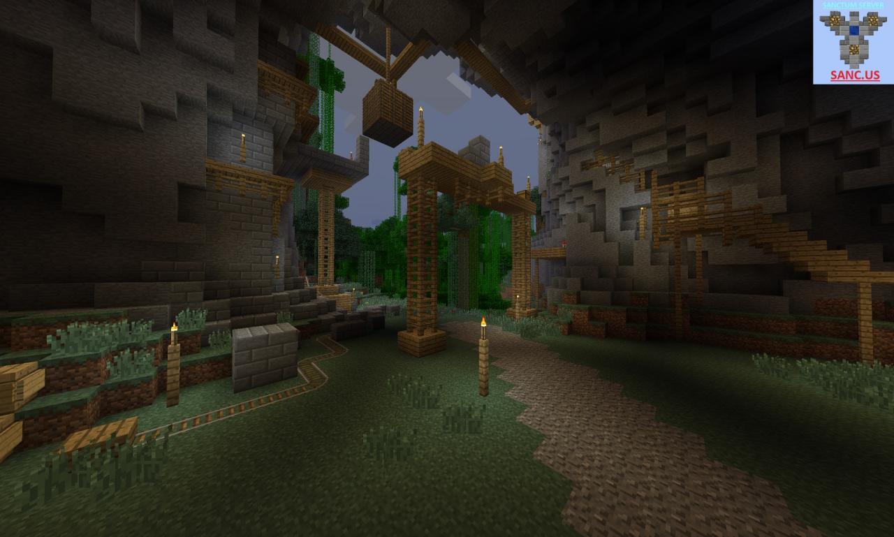 Underground Cave Town Minecraft Map