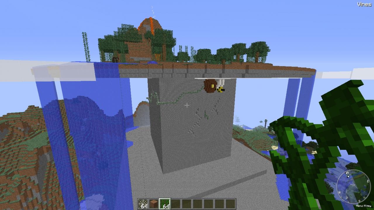 Tabletop island (now with a castle) Minecraft Map