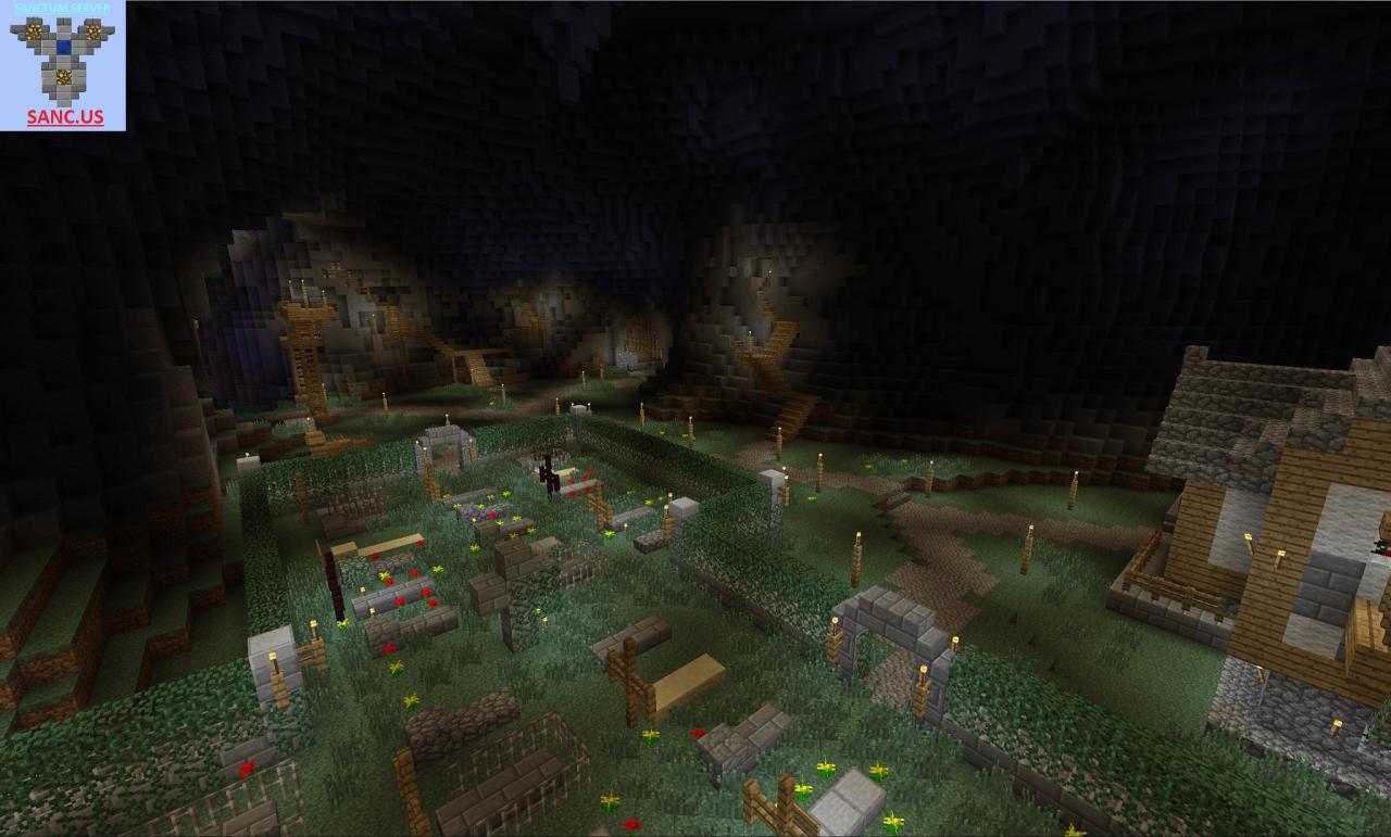 Underground Cave Town Minecraft Map