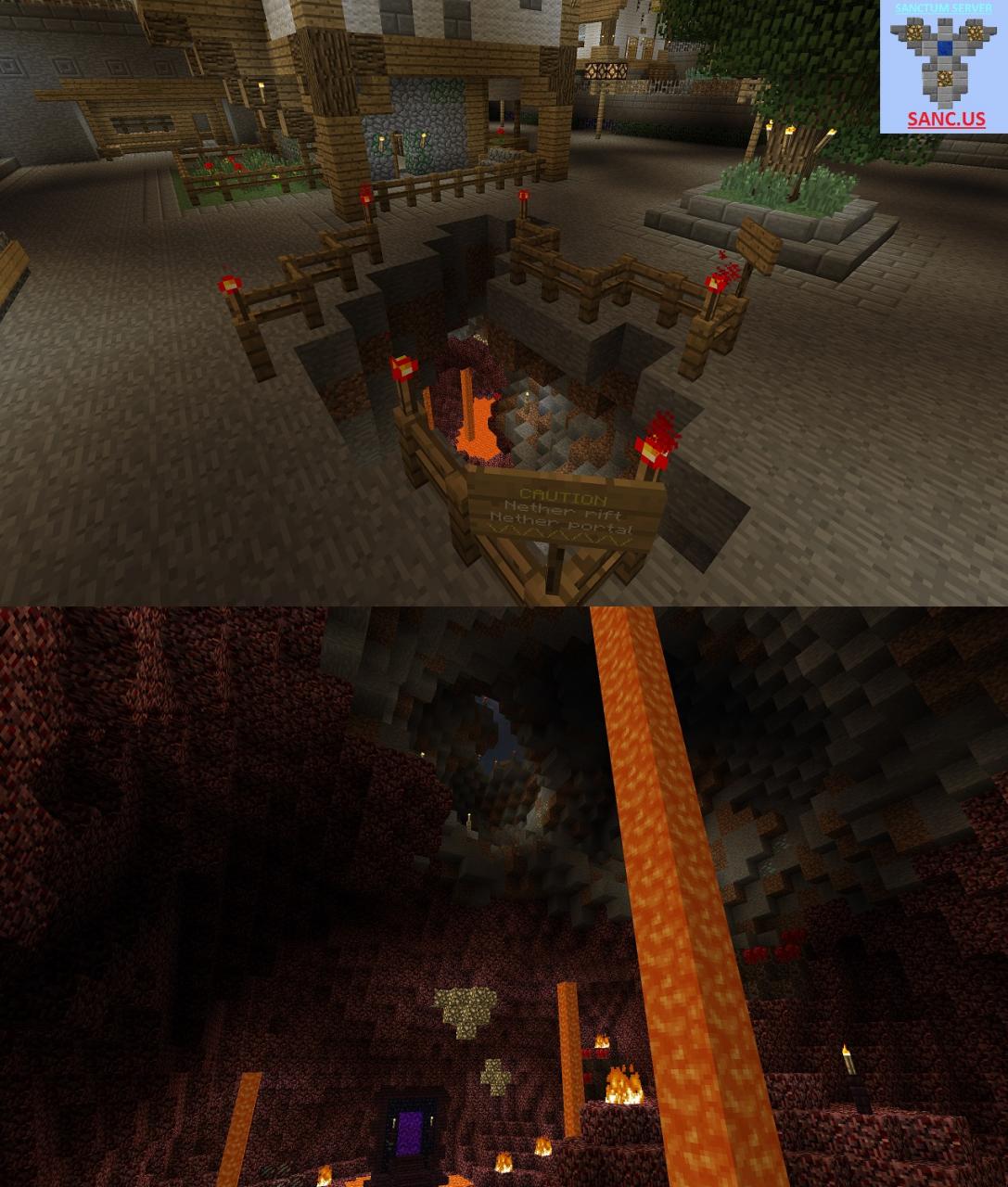 Underground Cave Town Minecraft Map