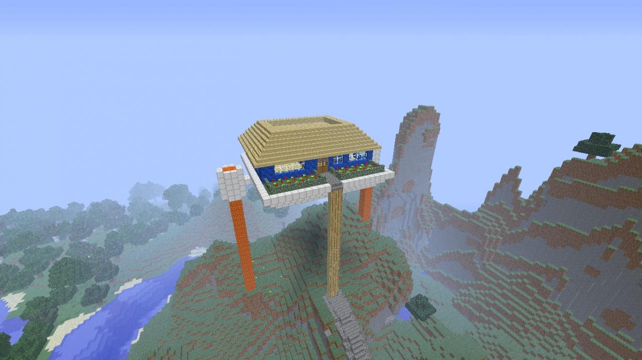 Floating House Minecraft Map