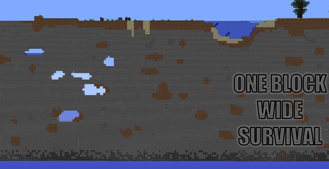 One Block Wide Survival Minecraft Map